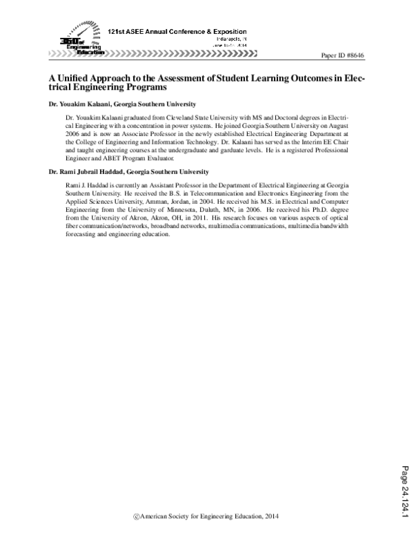 (PDF) A Unified Approach to the Assessment of Student Learning Outcomes ...