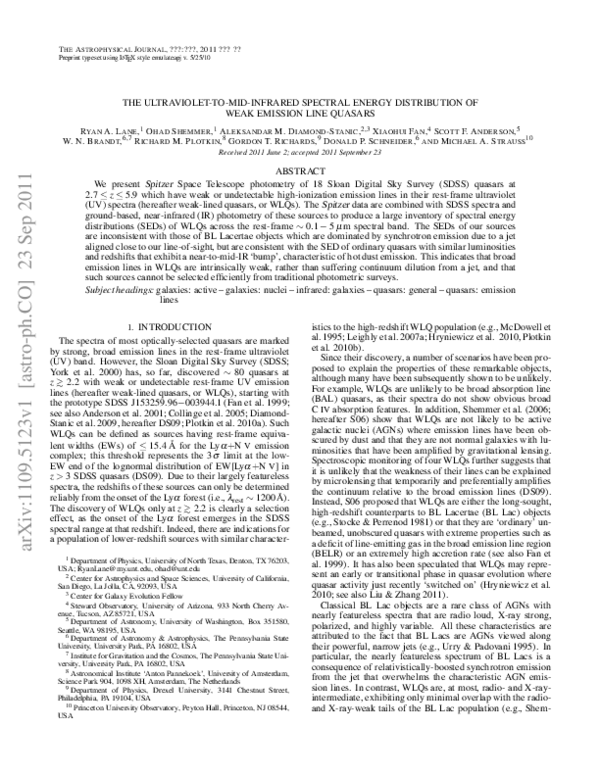 (PDF) The Ultraviolet-To-Mid-Infrared Spectral Energy Distribution of ...