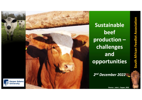 (PDF) Sustainable beef production – challenges and opportunities