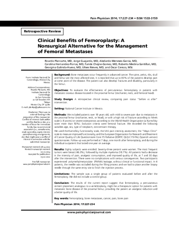 (PDF) Clinical Benefits of Femoroplasty: A Nonsurgical Alternative for ...