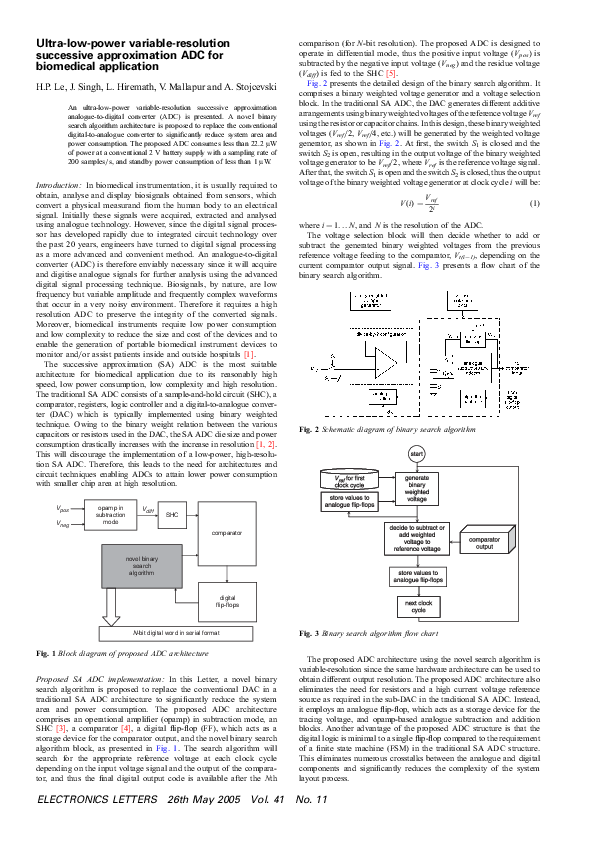 (PDF) Ultra-low-power variable-resolution successive approximation ADC for biomedical ...