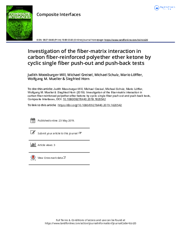 (PDF) Investigation of the fiber-matrix interaction in carbon fiber ...