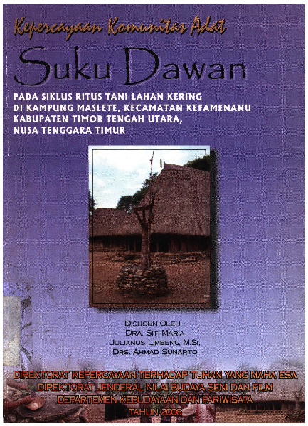 (PDF) Kepercayaan Komunitas Adat Suku Dawan Pada Siklus Ritus Tani Lahan Kering Di Kampung ...