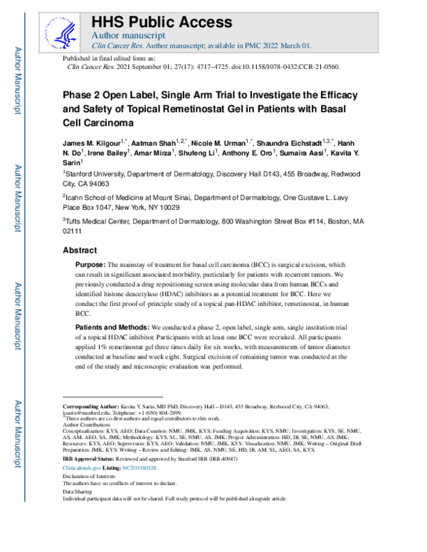 (PDF) Phase II Open-Label, Single-Arm Trial to Investigate the Efficacy ...