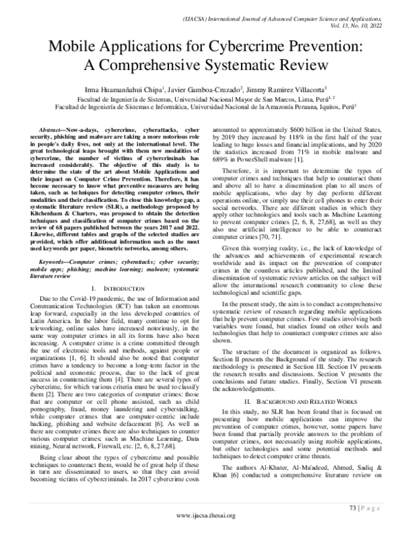 (PDF) Mobile Applications for Cybercrime Prevention: A Comprehensive ...