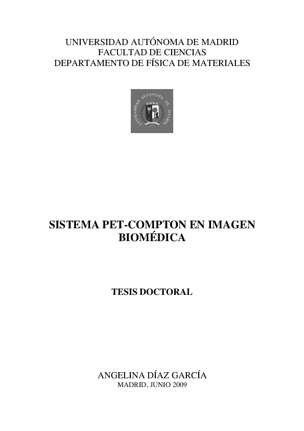 (PDF) Sistema PET-COMPTON en imagen biomédica