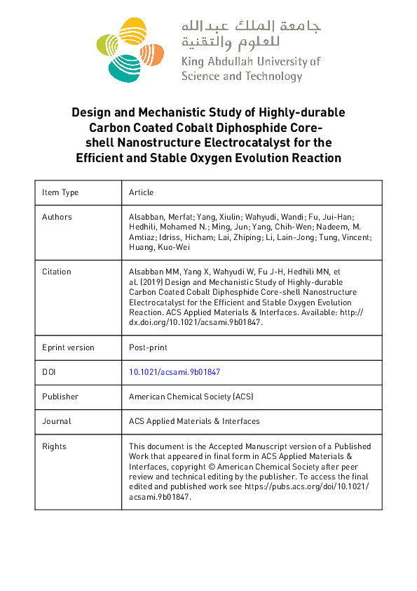 (PDF) Design and Mechanistic Study of Highly Durable Carbon-Coated ...