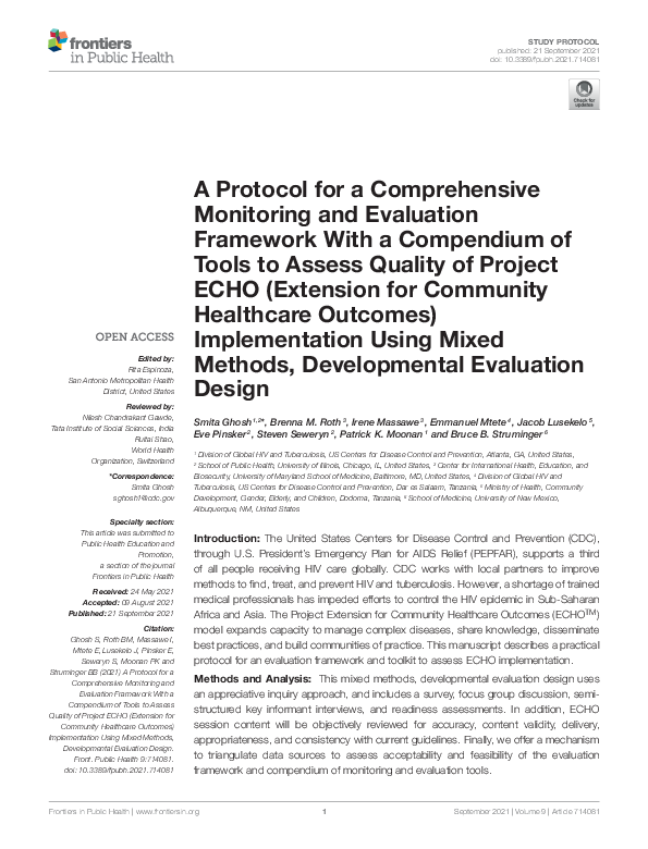 (PDF) A Protocol for a Comprehensive Monitoring and Evaluation ...