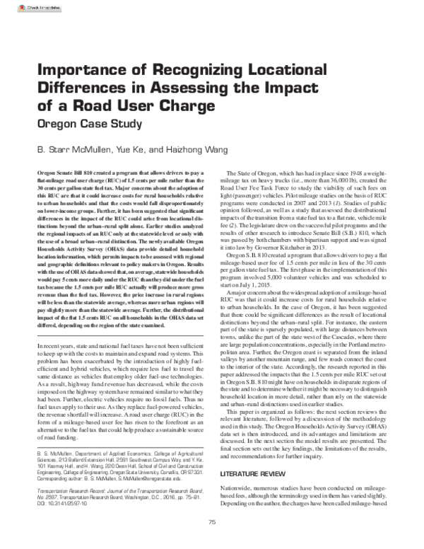 (PDF) Importance of Recognizing Locational Differences in Assessing the ...