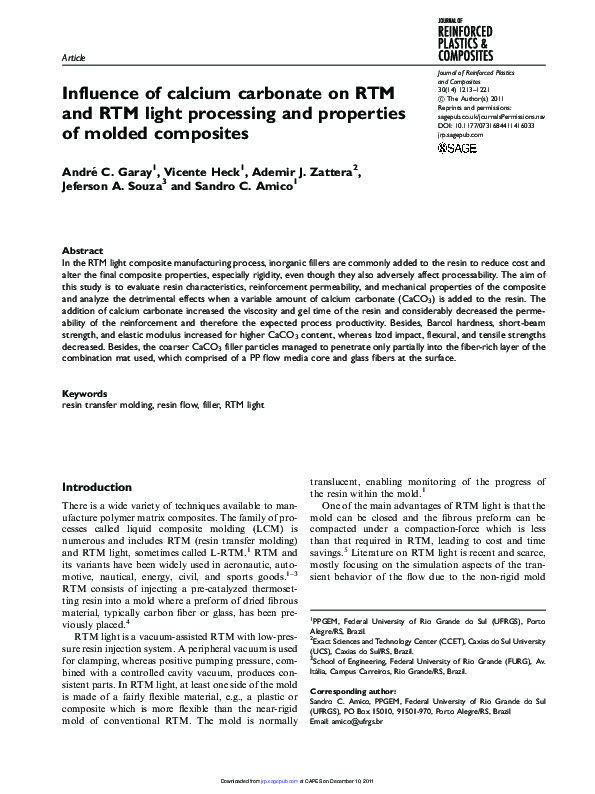 (PDF) Influence of calcium carbonate on RTM and RTM light processing ...