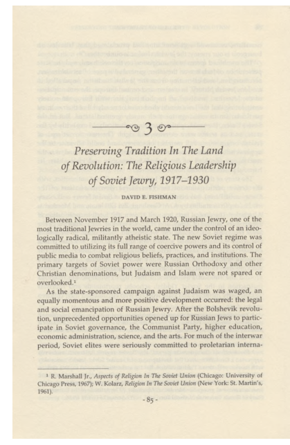 (PDF) David E. Fishman, “Preserving Tradition in the Land of Revolution ...