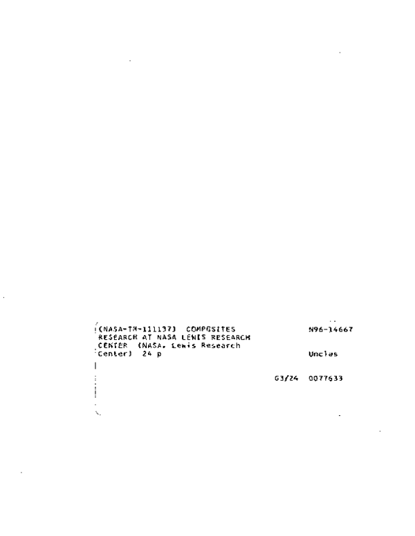 (PDF) Composites research at NASA Lewis research center | Michael ...