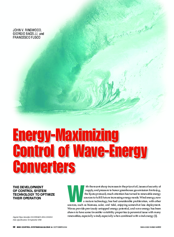 (PDF) Energy-Maximizing Control of Wave-Energy Converters: The ...