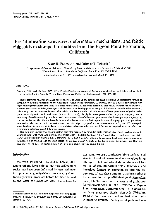 (PDF) Pre-lithification structures, deformation mechanisms, and fabric ...