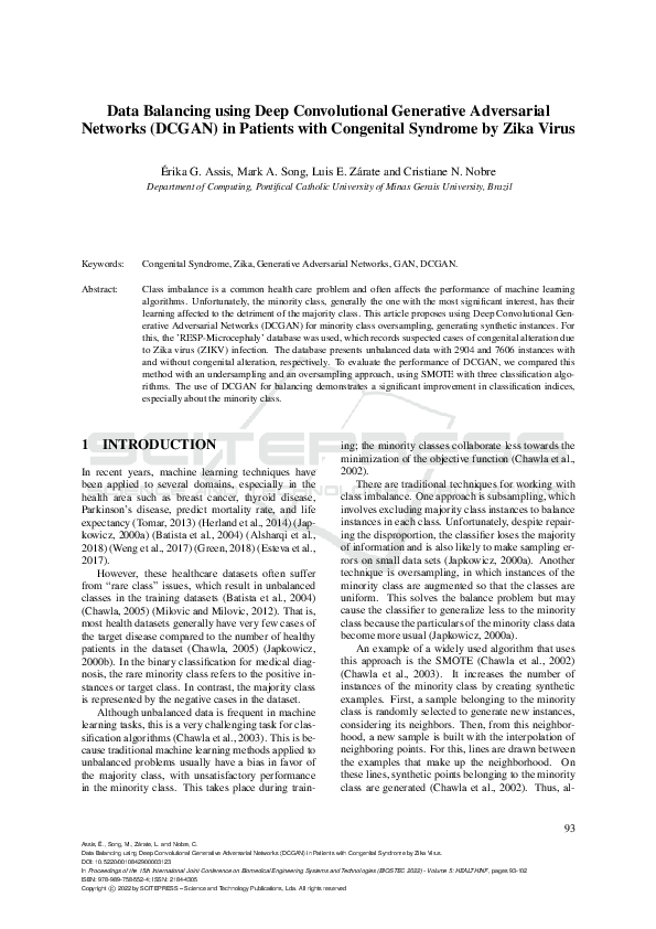 (PDF) Data Balancing using Deep Convolutional Generative Adversarial Networks (DCGAN) in ...