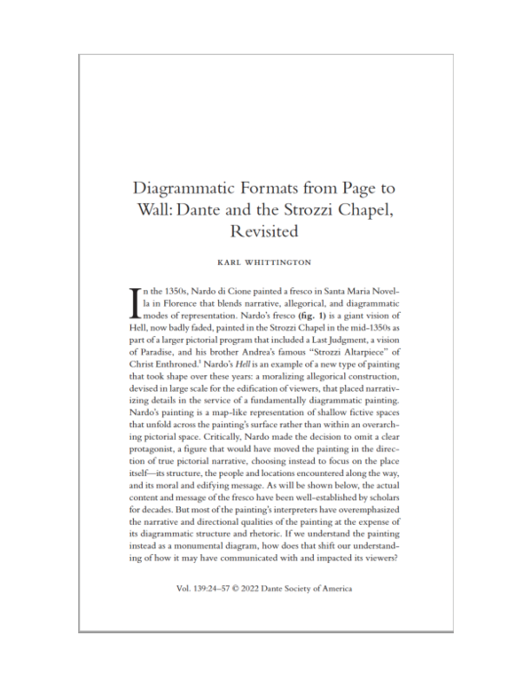 (PDF) Diagrammatic Formats from Page to Wall: Dante and the Strozzi Chapel, Revisited