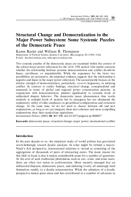 (PDF) Structural Change and Democratization in the Major Power ...