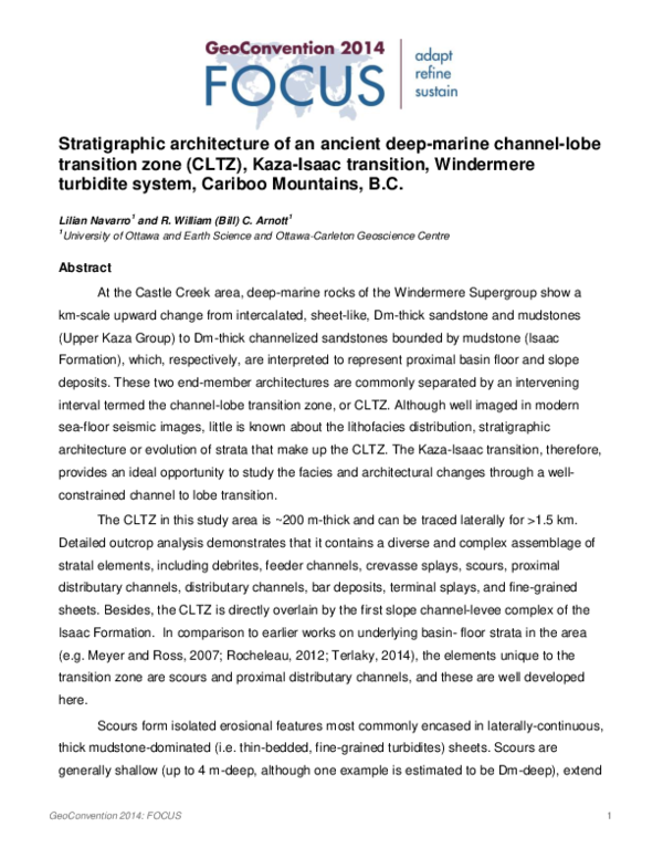 (PDF) Stratigraphic architecture of an ancient deep-marine channel-lobe ...