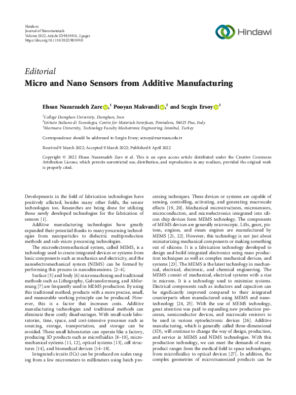 (PDF) Micro and Nano Sensors from Additive Manufacturing