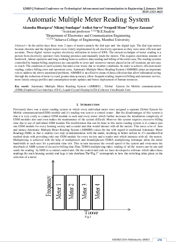 (PDF) Automatic Multiple Meter Reading System