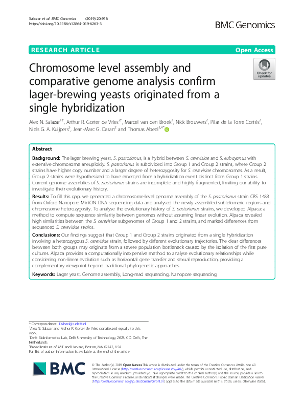 (PDF) Chromosome level assembly and comparative genome analysis confirm ...