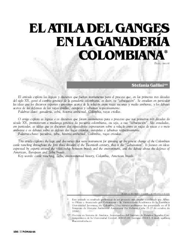 (PDF) El Atila del Ganges en la ganadería colombiana