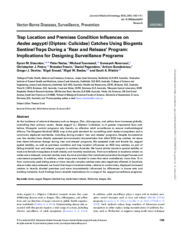 (PDF) Trap Location and Premises Condition Influences on Aedes aegypti ...