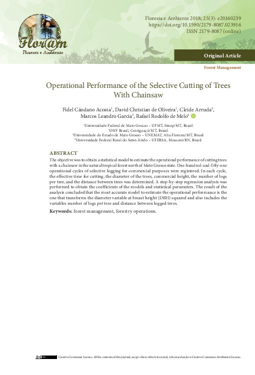 (PDF) Operational Performance of the Selective Cutting of Trees With ...