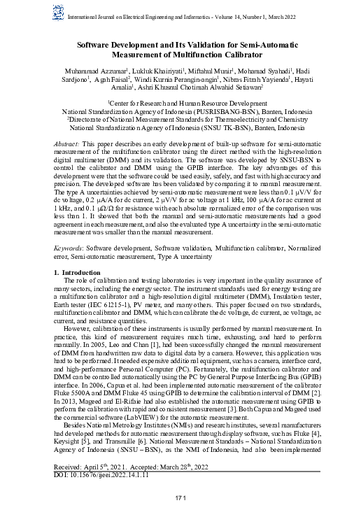 (PDF) Software Development and Its Validation for Semi-Automatic ...