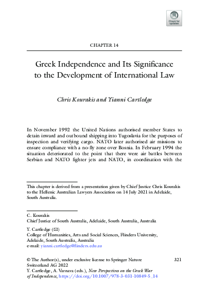 (PDF) Greek Independence and Its Significance to the Development of ...