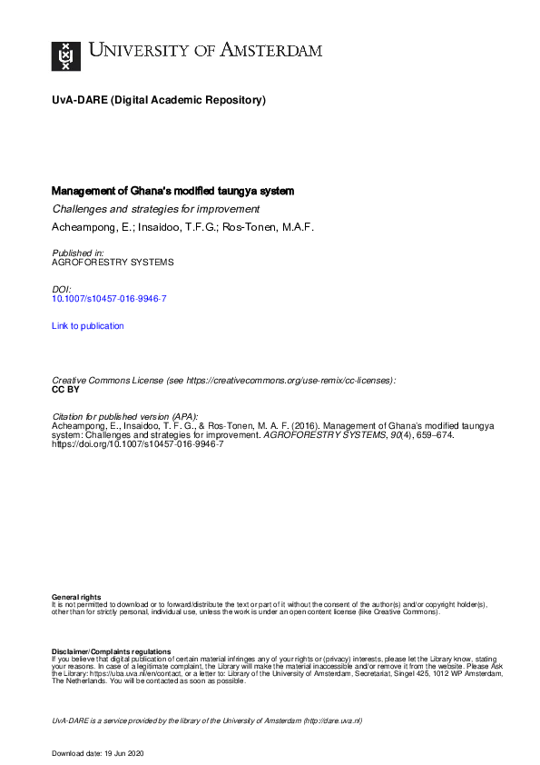 (PDF) UvA-DARE ( Digital Academic Repository ) Management of Ghana ’ s ...