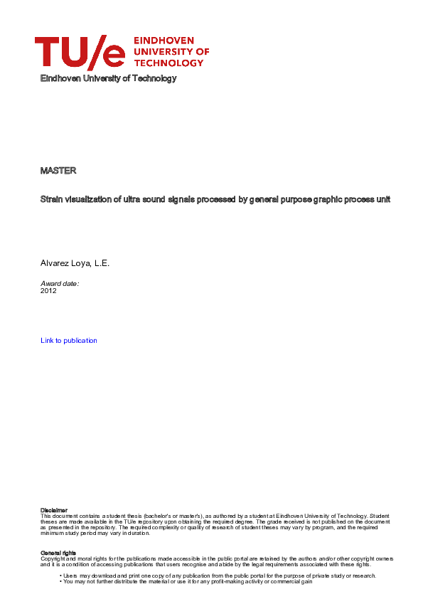(PDF) Strain Visualization of Ultra Sound Signals Processed by General ...
