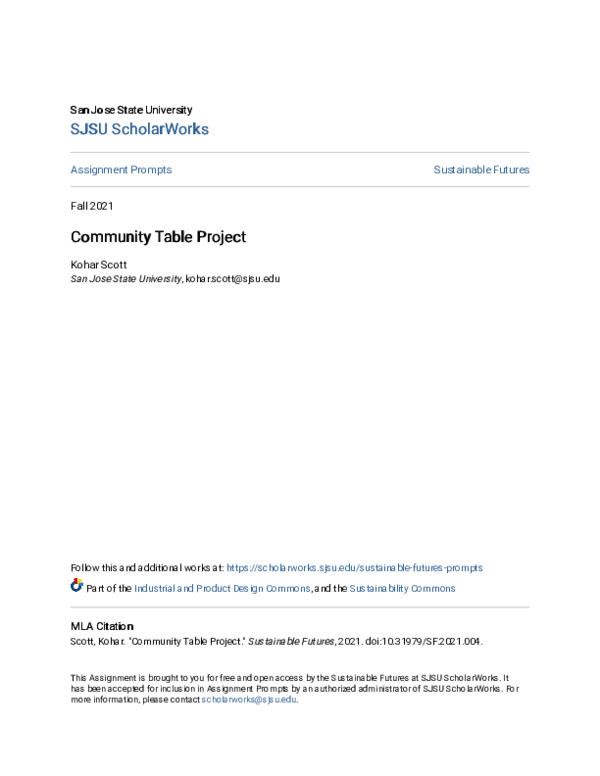 (PDF) Community Table Project