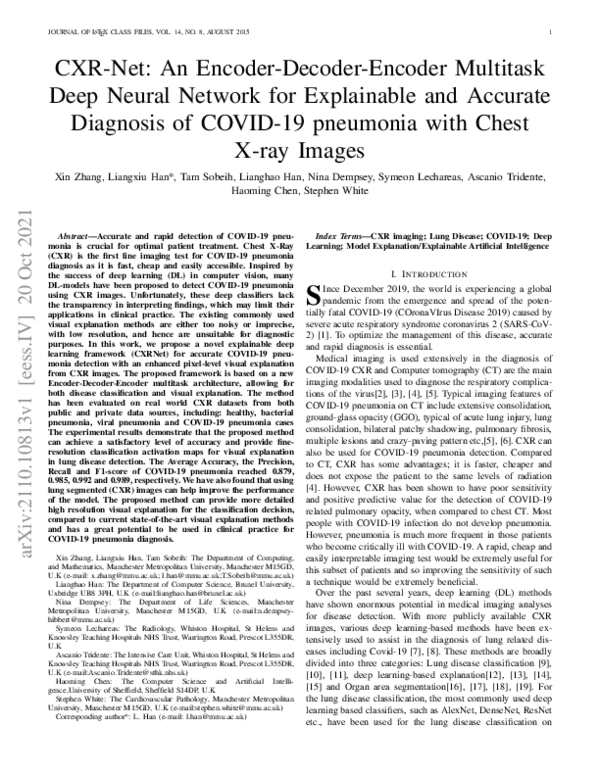 (PDF) CXR-Net: Explainable Deep Learning for COVID-19