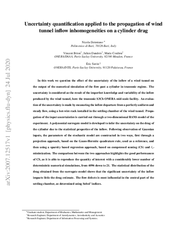 (PDF) Uncertainty quantification applied to the propagation of wind ...