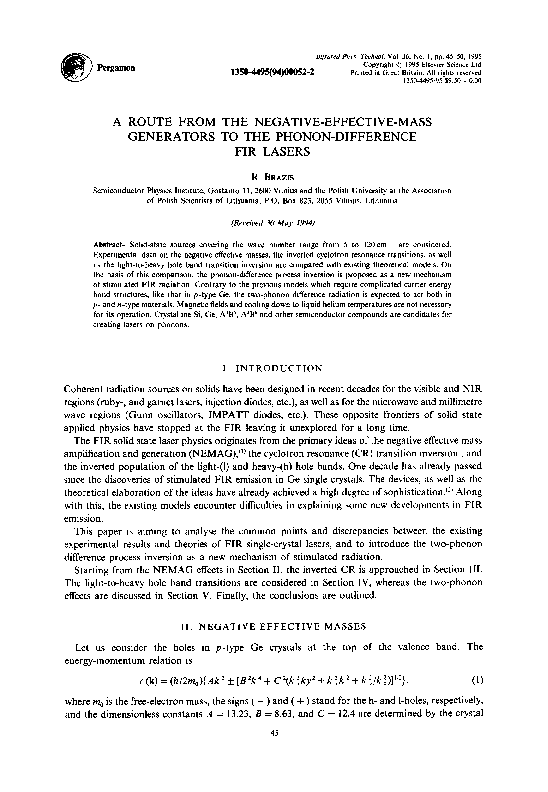 (PDF) A route from the negative-effective-mass generators to the phonon ...