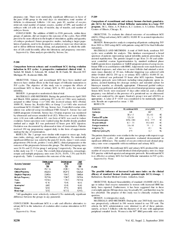 (PDF) Comparison between urinary and recombinant hCG during ovulation ...