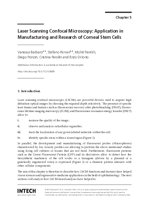 (PDF) Laser Scanning Confocal Microscopy: Application in Manufacturing and Research of Corneal ...