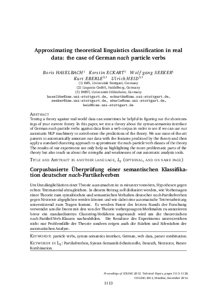 (PDF) Approximating Theoretical Linguistics Classification in Real Data ...