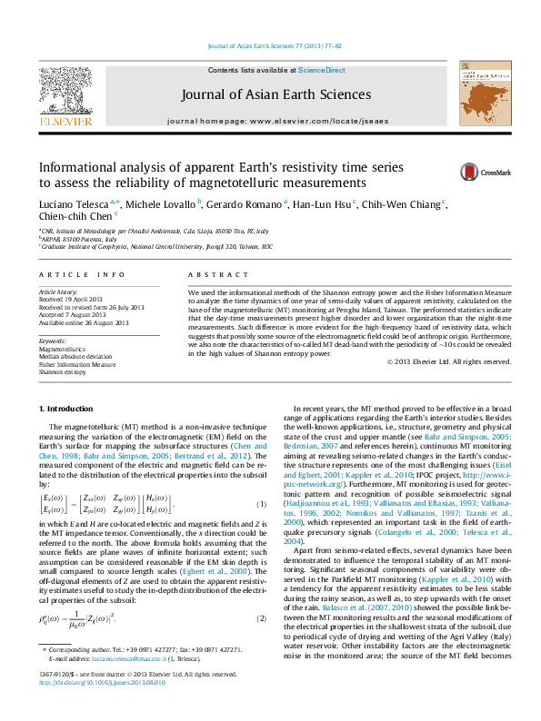 (PDF) Informational analysis of apparent Earth’s resistivity time ...
