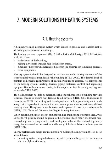 (PDF) 7. MODERN SOLUTIONS IN HEATING SYSTEMS, Book: Buildings 2020+. Constructions, materials ...