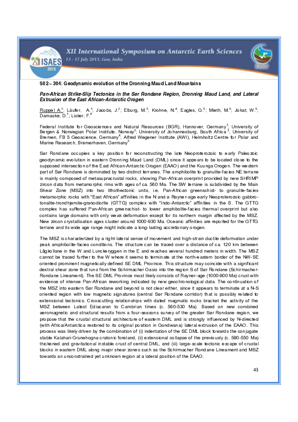(PDF) Pan-African Strike-Slip Tectonics in the Sør Rondane Region ...