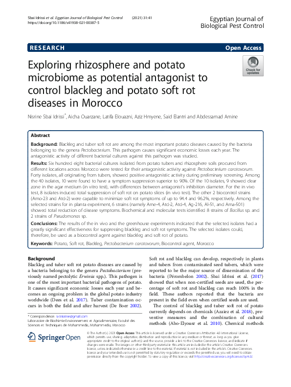 (PDF) Exploring rhizosphere and potato microbiome as potential ...