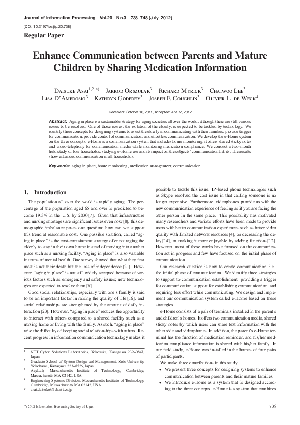 (PDF) Enhance Communication between Parents and Mature Children by ...