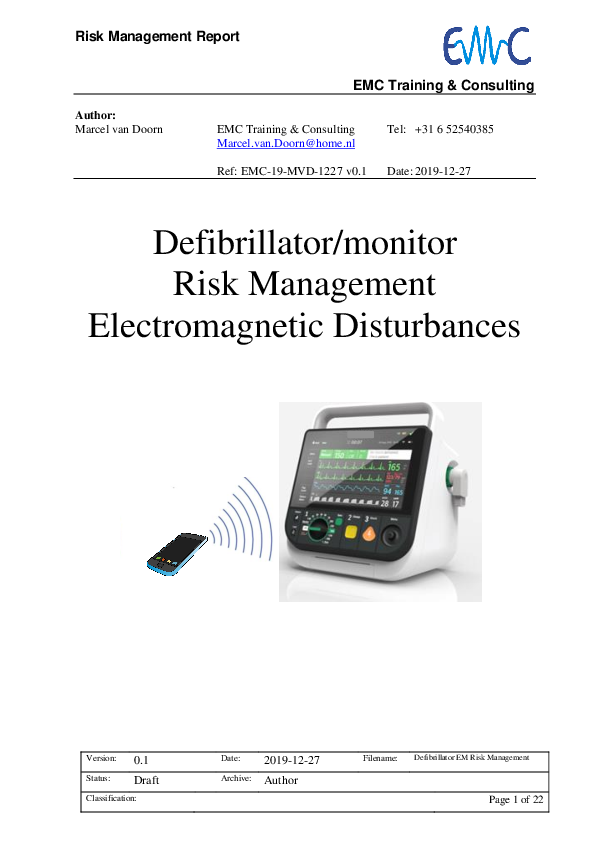 (PDF) Risk Management Electromagnetic Disturbances - Guidance document ...
