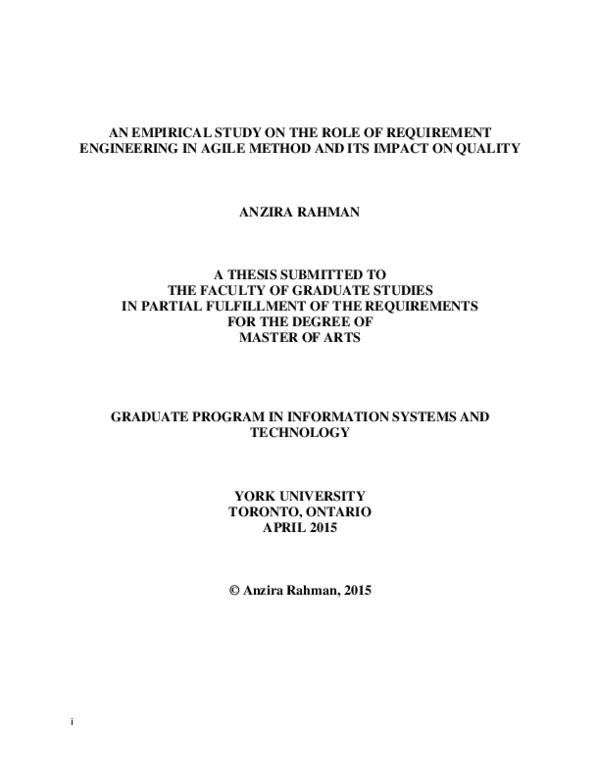 (PDF) An Empirical Study on the Role of Requirement Engineering in Agile Method and Its Impact ...