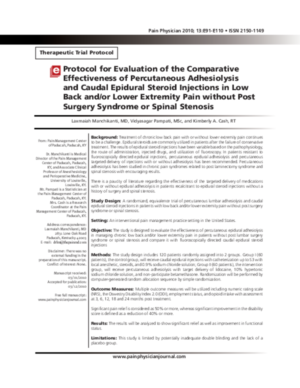 (PDF) Protocol for Evaluation of the Comparative Effectiveness of ...