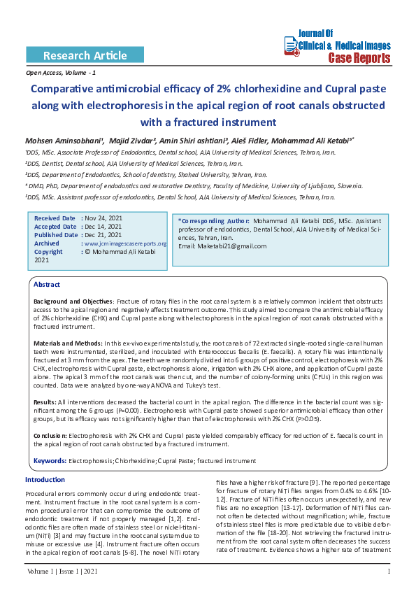 (PDF) Comparative antimicrobial efficacy of 2% chlorhexidine and Cupral paste along with ...