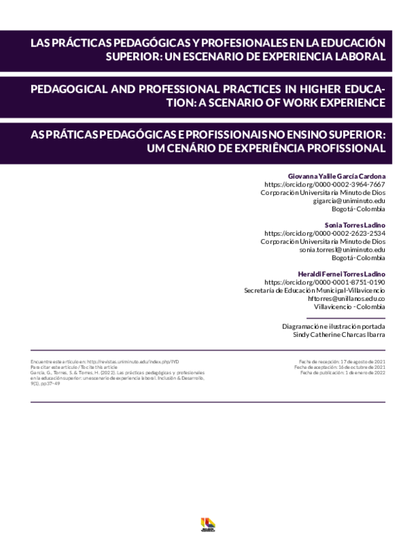 (PDF) Prácticas Pedagógicas y Profesionales en La Educación Superior