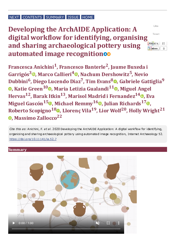 (PDF) Developing the ArchAIDE application: A digital workflow for ...